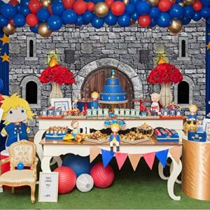 Tranqun Medieval Party Decorations Medieval Castle Backdrop Knight Decorations Castle Wall Backdrop Keepers of The Kingdom Decorations for Medieval Themed Party Supplies(6.5 x 9.2 ft)