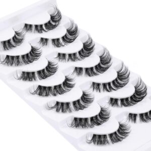 Lash Cluster False Eyelashes Extension Wispy Individual Cluster Lashes Extension Natural Fluffy Eye Lashes Faux Mink Fake Eyelash Clusters Pack by GVEFETIEE