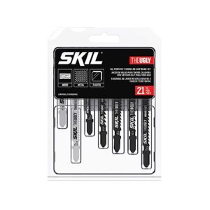 skil 21 pc all-purpose t-shank jig saw blade set for skil jig saws js314901/ js313101/ js820302/ js820202/ js5833a-10 - jsb2000