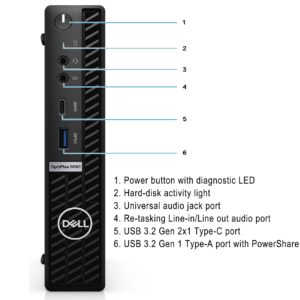 Dell OptiPlex 5090 Micro MFF Business Desktop Computer, Intel Hexa-Core i5-10500T up to 3.8GHz, 64GB DDR4 RAM, 2TB PCIe SSD, WiFi 6, Wireless Antenna, Bluetooth, Keyboard and Mouse, Windows 10 Pro