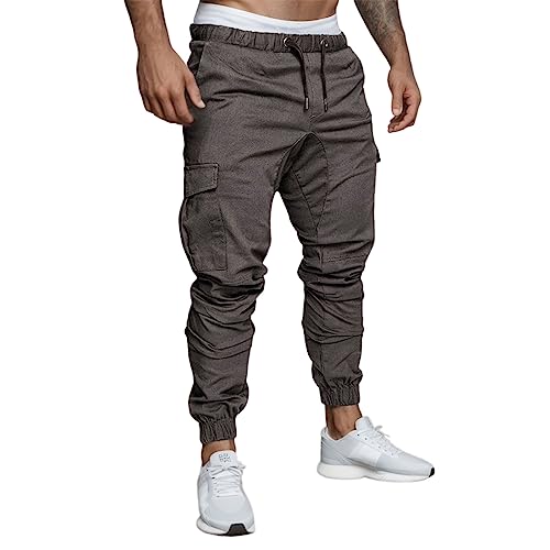 Match Mens Wild Cargo Pants Men's Outdoor Tactical Pants Lightweight Work Pants Military Combat Cargo Pants with 9 Pockets mingwangseo @q Dark Gray