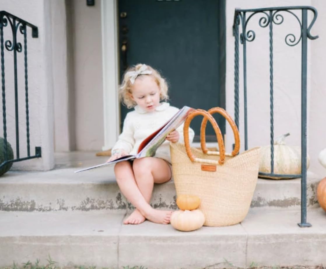 Summer Tote Basket Bag Market Basket African Basket Bag African U Shopper Bolga Basket Real Leather Handles