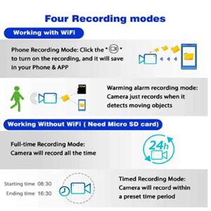 VBESTLIFE Mini WiFi Camera with Snake Lens, Security Wireless Camera for Indoor Outdoor HD 1080P Video Recorder, Al Motion Monitoring, Smart Encoding, 10m Hotspot Distance, Video Playback