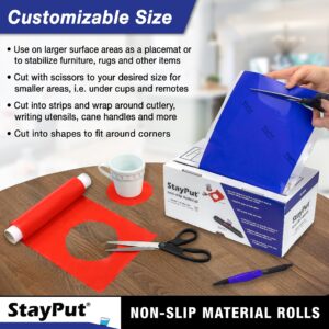 Stay Put Non-Slip Material Roll - 16" x 1 yd Black, Cut to Size Grip Liner for Daily Living Aid for Tabletop, Drawer, Crafts, Durable Skid Free Surfaces