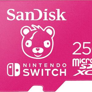 SanDisk Fortnite Edition 256GB MicroSDXC UHS-I Memory Card Works with Nintendo Switch, Switch OLED, Switch Lite (SDSQXAO-256G-GN6ZG) Bundle with (1) Everything But Stromboli MicroSD & SD Card Reader