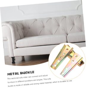 GRIRIW 4 Pairs Sofa Sleeper Sectional Metal Bedframe Sofa Sleeper Couch Interlocking Sofa Buckle Sectional Sofa Sectional Sofa Connector Fixing Furniture Connector Replacement Couch Bolt