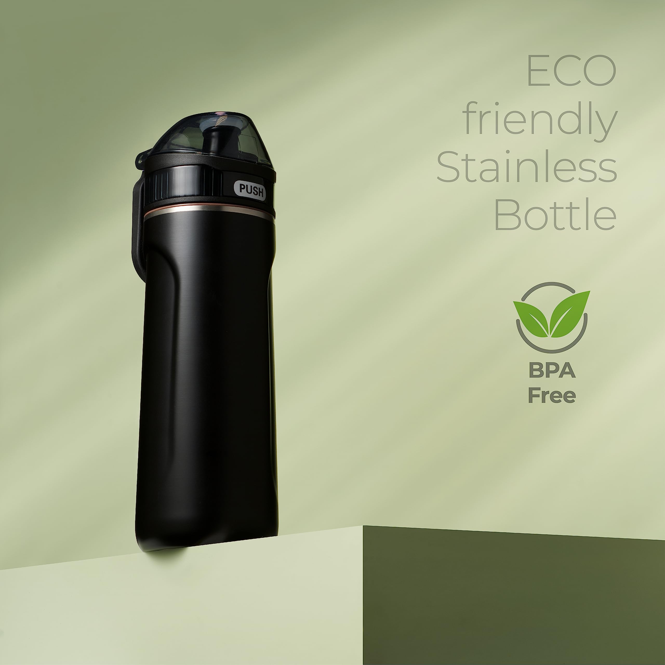 SipX™ Triple-Insulated Stainless Steel Water Bottle - 18oz. With Straw Lid, BPA-Free Reusable Insulated Water Bottle Keeps Cold For 12 Hours, Metal Water Bottle Made Of Sustainable Material For Hiking