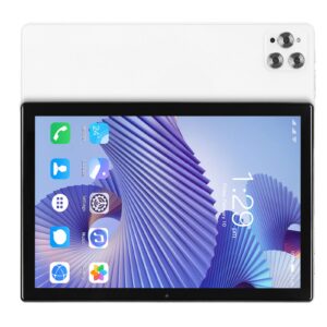 dauerhaft tablet pc, aluminium alloy 10.1in fhd hd tablet 8gb ram 256gb rom dual camera for travel (us plug)