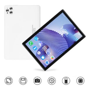 DAUERHAFT Tablet PC, Aluminium Alloy 10.1in FHD HD Tablet 8GB RAM 256GB ROM Dual Camera for Travel (US Plug)