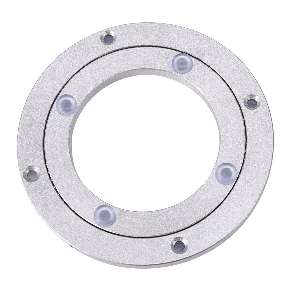 Rotating Bearing Plate, Aluminium Alloy Turntable Bearing Lazy Susan Hardware for Kaleidoscopes Tabletop Serving Trade Show Displays (8in*h8.5mm)