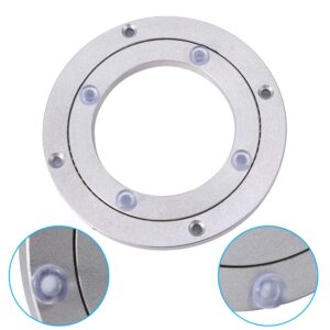 Rotating Bearing Plate, Aluminium Alloy Turntable Bearing Lazy Susan Hardware for Kaleidoscopes Tabletop Serving Trade Show Displays (8in*h8.5mm)