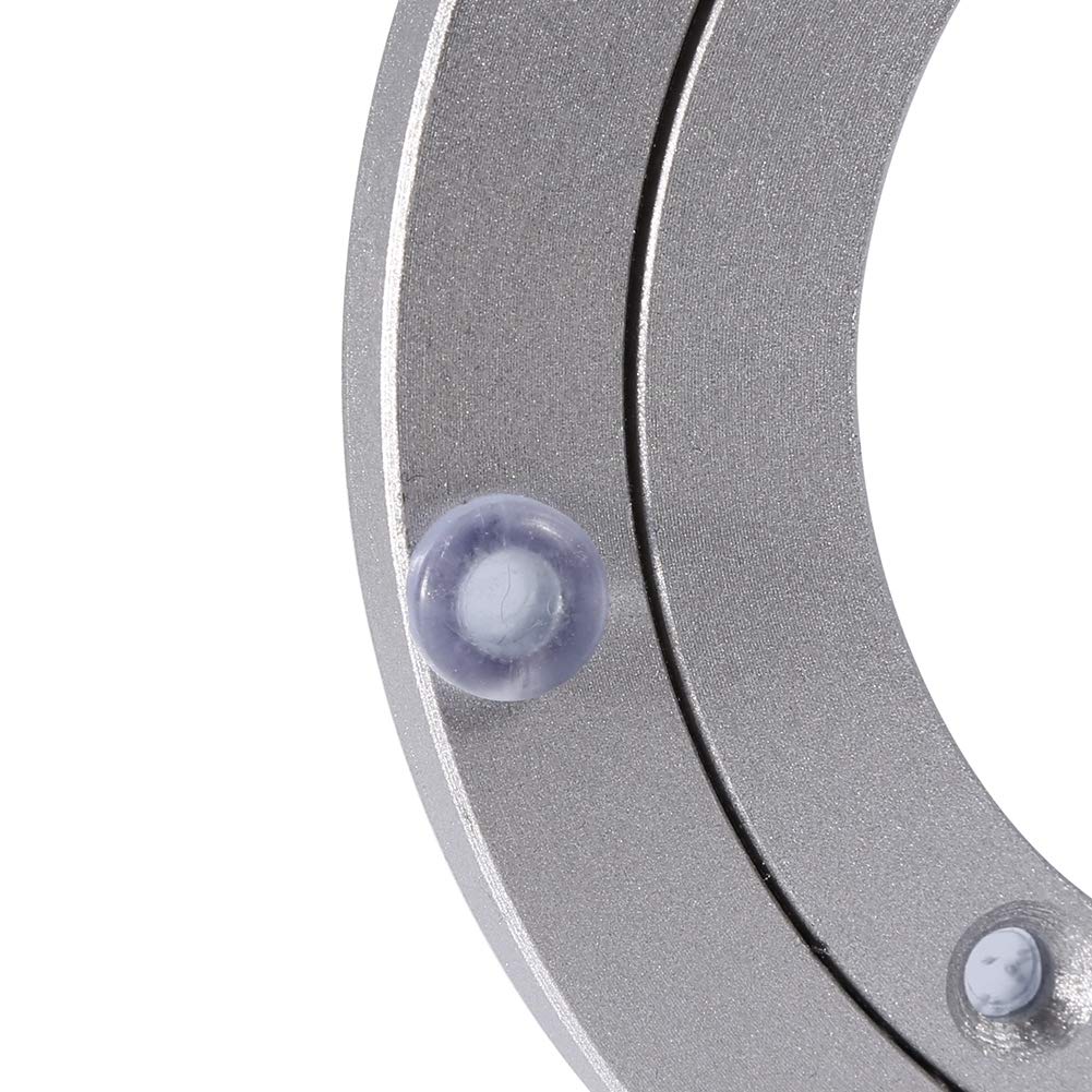 Rotating Bearing Plate, Aluminium Alloy Turntable Bearing Lazy Susan Hardware for Kaleidoscopes Tabletop Serving Trade Show Displays (8in*h8.5mm)