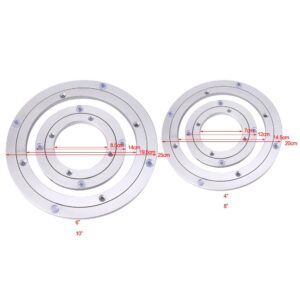 Rotating Bearing Plate, Aluminium Alloy Turntable Bearing Lazy Susan Hardware for Kaleidoscopes Tabletop Serving Trade Show Displays (8in*h8.5mm)