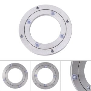 Rotating Bearing Plate, Aluminium Alloy Turntable Bearing Lazy Susan Hardware for Kaleidoscopes Tabletop Serving Trade Show Displays (8in*h8.5mm)