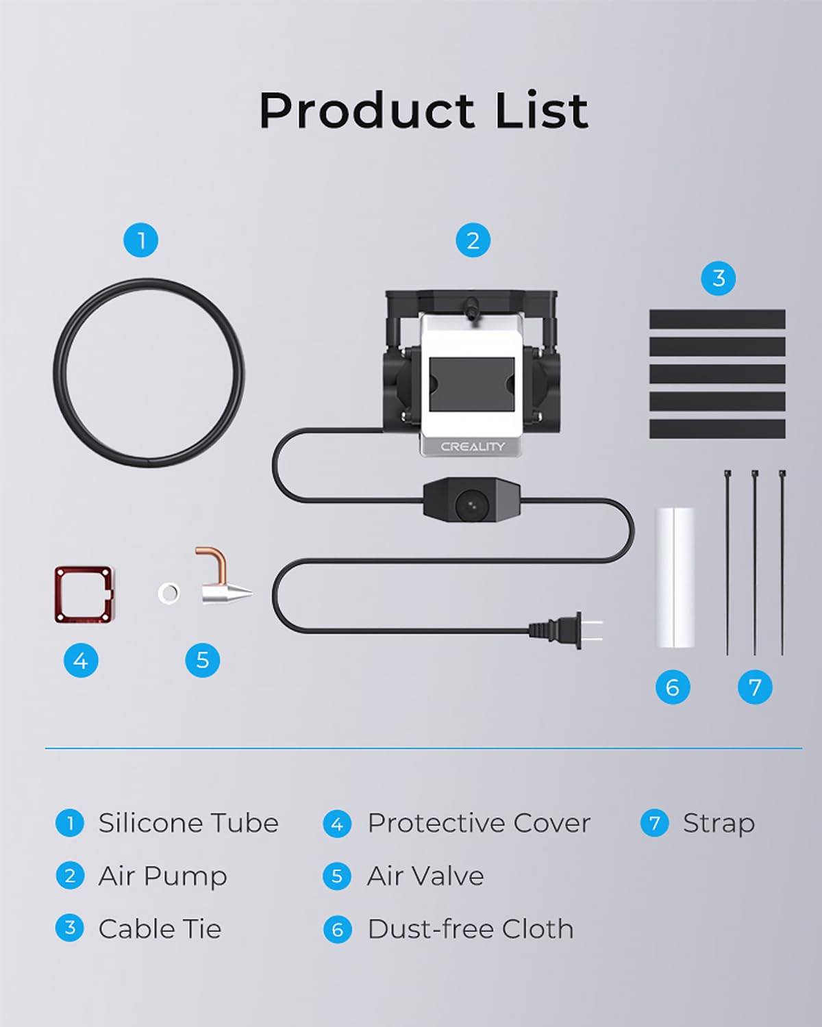 Creality Official Air Assist for CR-Laser Falcon 10W, 22 L/min Adjustable Air Assist Pump, for Laser Cutter and Engraver, Blow Away Smoke and Dust, Reduce Surface Temperature, Keep Cutting Clean