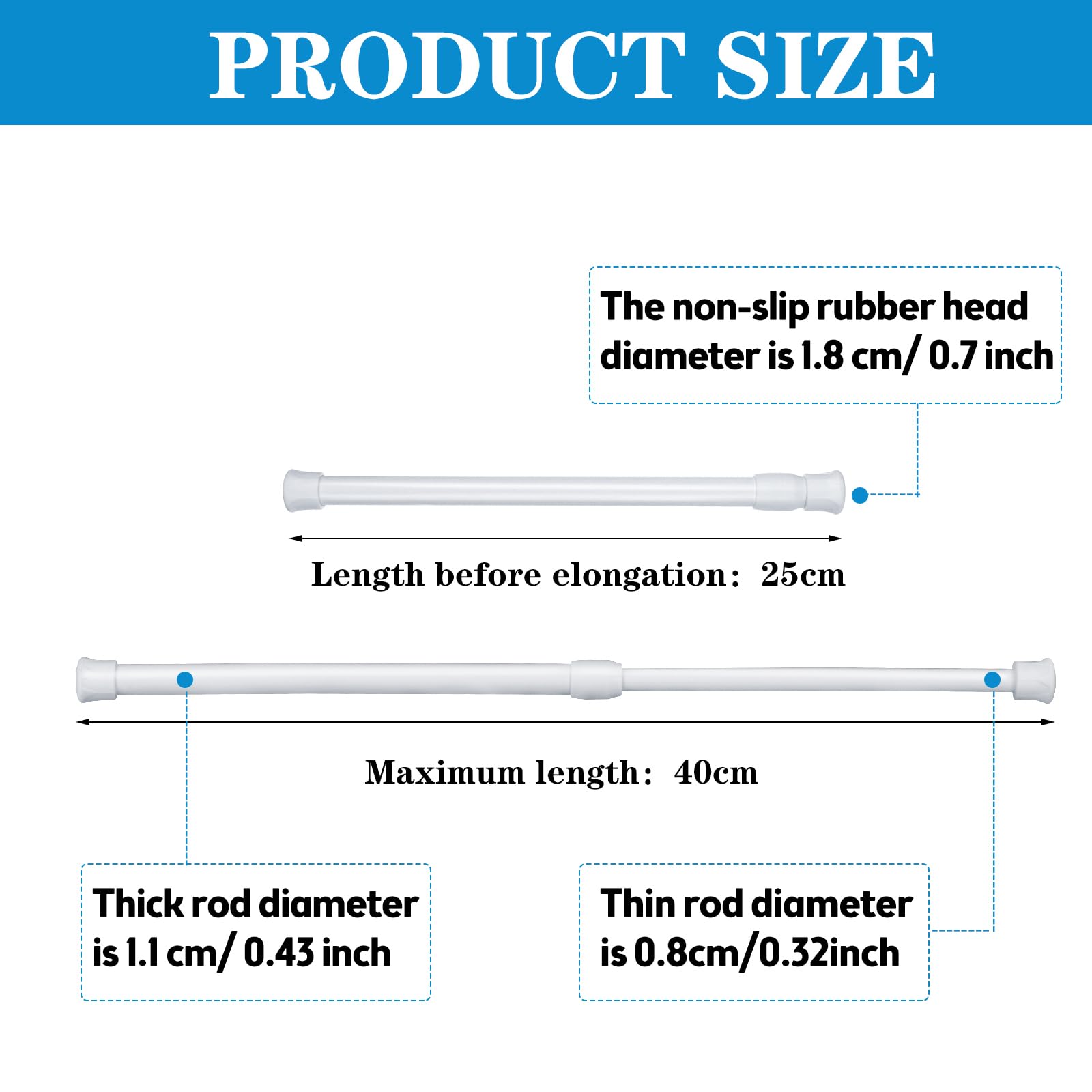 4 Pack Sliding Door Security Bar Window Security Bars Adjustable Sliding Glass Door Lock Bars with Rubber Tips 9.8-15.7 Inch Tension Rods 0.7 Inch in Diameter Window Safety Lock Bar for Door Bathroom