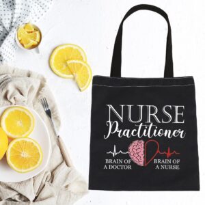 VAMSII Nurse Practitioner Tote Bag for Women NP Graduation Gifts Shoulder Bag Np Nurse Doctor Gifts Medical Gifts (Black)