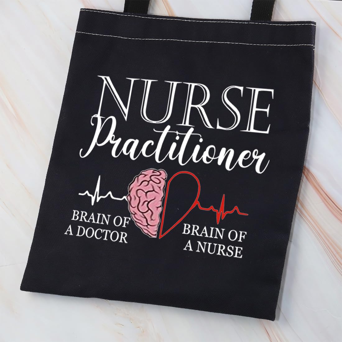 VAMSII Nurse Practitioner Tote Bag for Women NP Graduation Gifts Shoulder Bag Np Nurse Doctor Gifts Medical Gifts (Black)