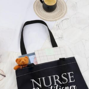 VAMSII Nurse Practitioner Tote Bag for Women NP Graduation Gifts Shoulder Bag Np Nurse Doctor Gifts Medical Gifts (Black)