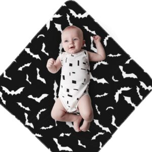 Halloween Bat Goth Baby Stuff Newborn Swaddle Blanket Soft & Cozy Gothic Receiving Baby Blankets Swaddle Wrap for Boys and Girls