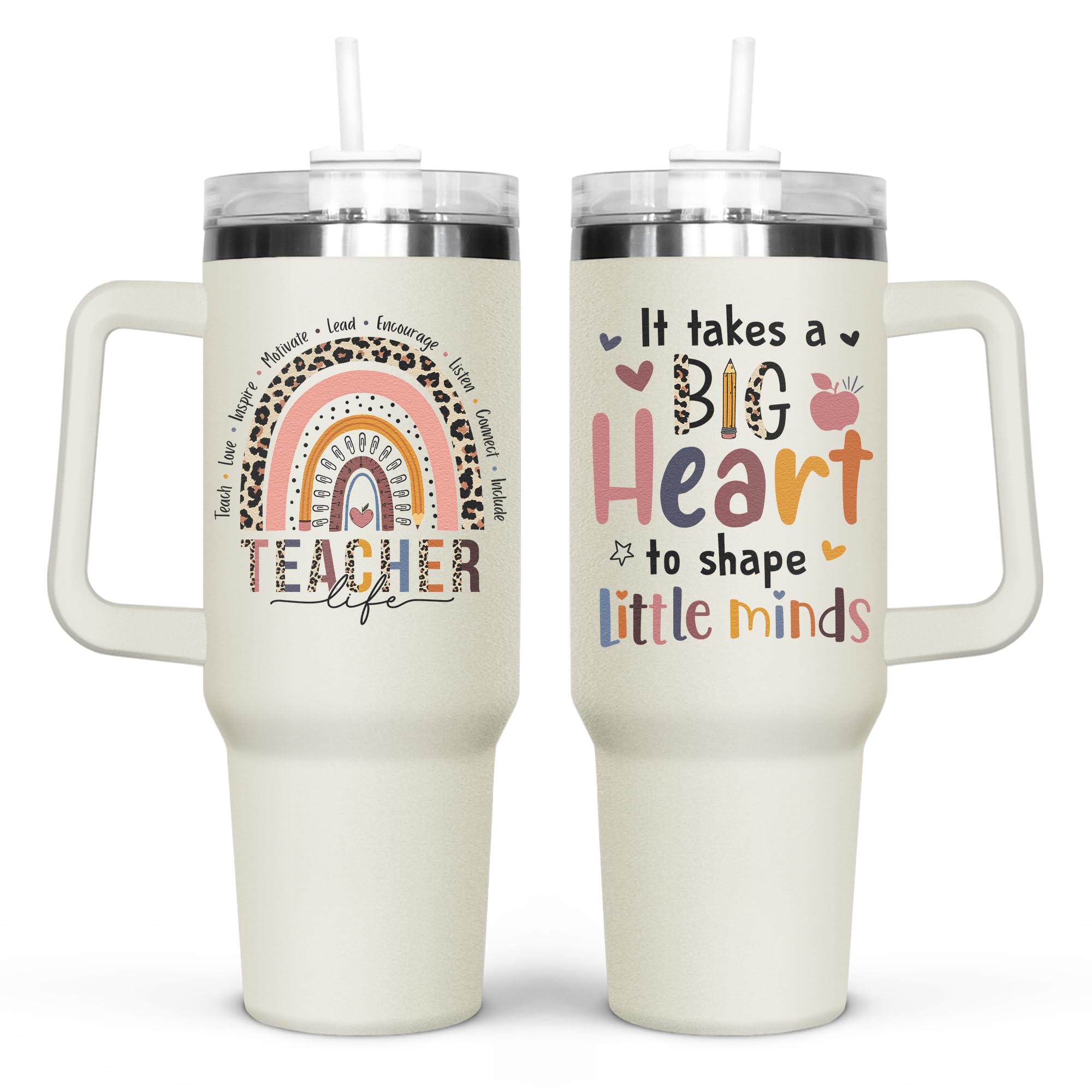 Teacher Gifts For Women - Teacher Appreciation Gifts From Students - Christmas Gifts for Teachers - Teacher Gifts For Birthday, Appreciation Week, Back To School - Teacher Valentine Gifts Tumbler 40Oz