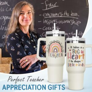 Teacher Gifts For Women - Teacher Appreciation Gifts From Students - Christmas Gifts for Teachers - Teacher Gifts For Birthday, Appreciation Week, Back To School - Teacher Valentine Gifts Tumbler 40Oz