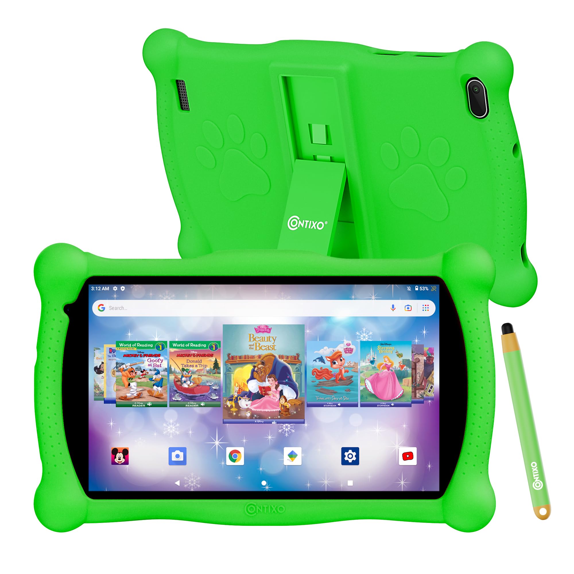 Contixo Kids Tablet V10, 7-inch HD, Ages 3-7, Toddler Tablet with Camera, Parental Control, 32GB,WiFi, Learning Tablet for Children with Teacher's Approved Apps, Kid-Proof Case & Stylus, Green