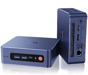 beelink sei10 mini pc, intel i5-1035g7(up to 3.7 ghz) mini computers, 16gb ram 1tb pcie3.0 ssd, dual type-c ports desktop pc with 4k@60hz triple display dp&hdmi&type-c/wifi6/bt5.2/1000m lan/usb3.2