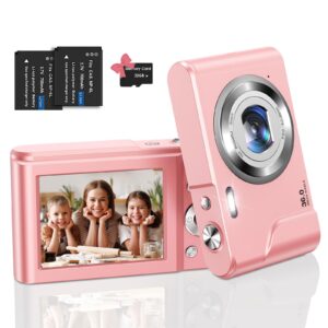 digital camera, bofypoo fhd 1080p 36mp kids vlogging camera with 32gb card, 16x zoom point and shoot digital camera, portable mini camera compact camera for teens,beginners