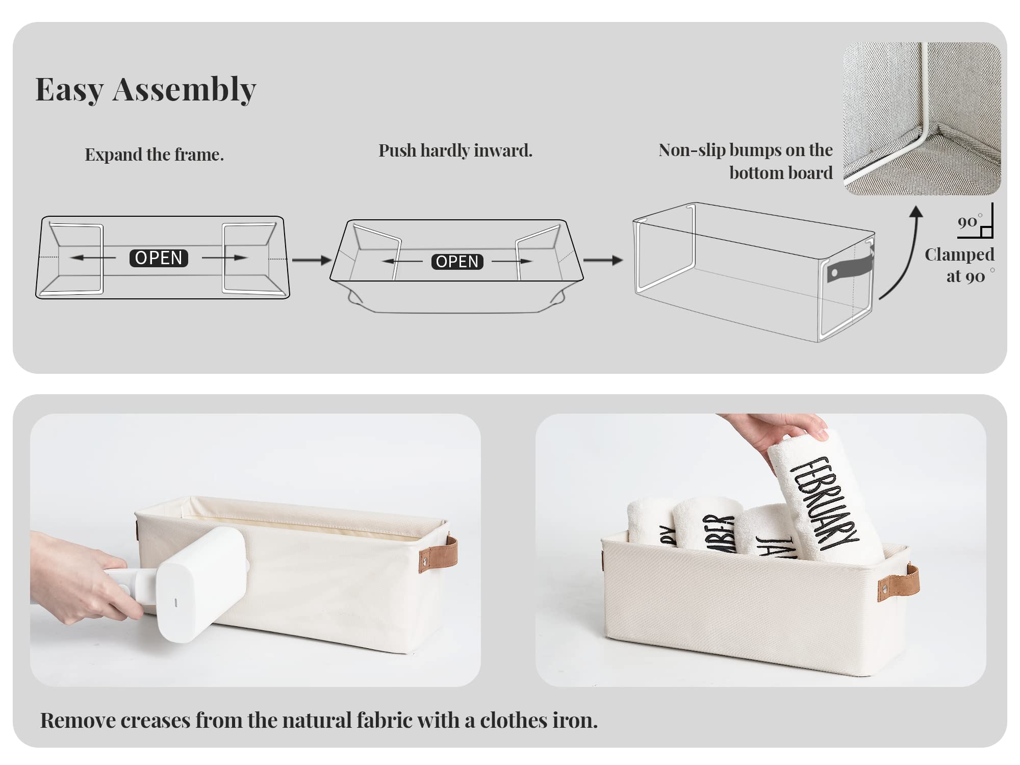 StorageWorks Storage Bins for Shelves and Narrow Storage Bins, Small baskets for Organizing