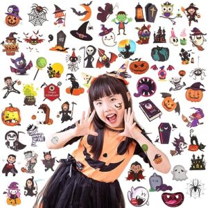 Basuwu 180PCS Halloween Temporary Tattoos for Kids - Waterproof Stickers, Themed Gift