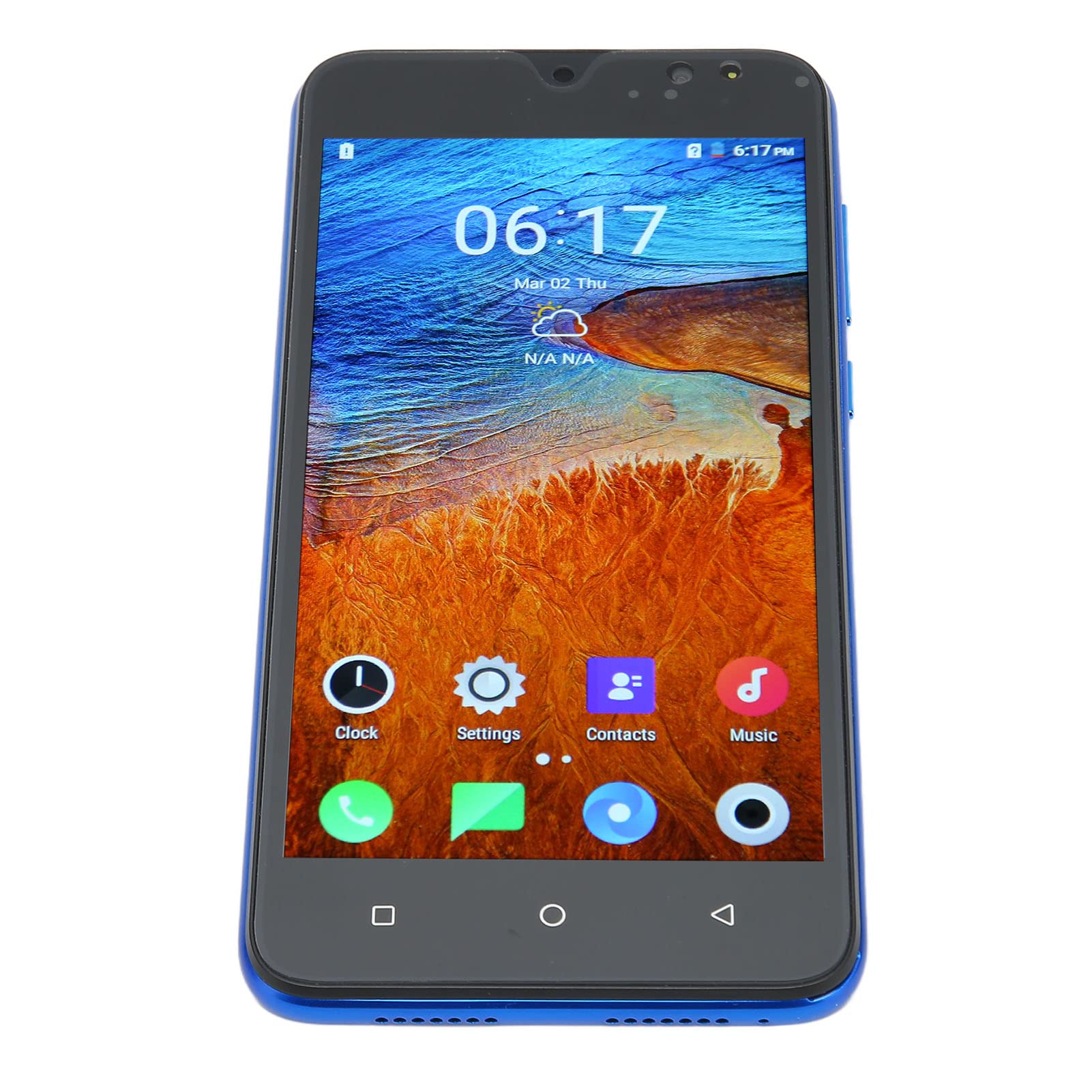 ANGGREK Nowa8 Pro 5.5 Inch Smartphone Android 10 4GB RAM 32GB ROM 16MP Rear 8MP Front Camera 100‑240V (Blue)