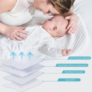 VaVaSoo Rocking Bassinet Sheet Fitted, Ultra Soft Bassinet Mattress Protector for Baby Girl & Boy, Breathable Bassinet Mattress Pad Cover, Hexagonal Supportive Mattress Topper, 1 Pack, 30.9''x19.1''