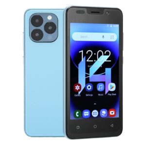 anggrek 14 pro max smartphone 5.0 inch 3g network 4gb ram 32gb for android 10 mobile phone 100‑240v blue (us plug)