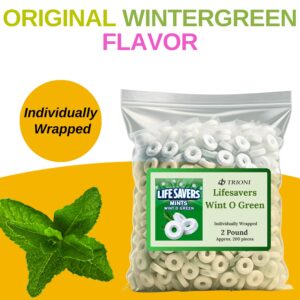 Lifesavers Individually Wrapped Bundle Includes (2lb) of Wintergreen Lifesavers Mints Individually Wrapped. Perfect for office, classroom, and reception desk by TRIONI!