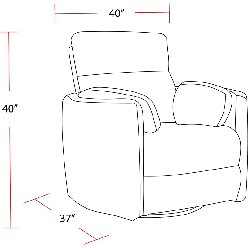 Parker Living Radius Fabric Power Swivel Glider Recliner in Dusk/Multi-Color