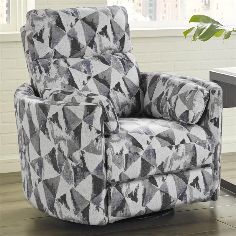 Parker Living Radius Fabric Power Swivel Glider Recliner in Dusk/Multi-Color