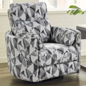 Parker Living Radius Fabric Power Swivel Glider Recliner in Dusk/Multi-Color