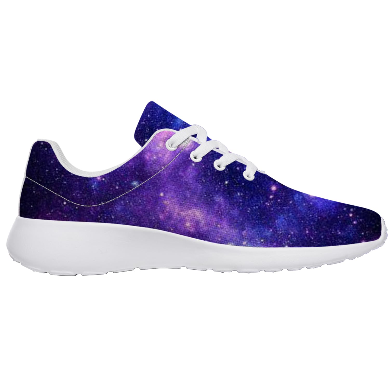 lodaden Blue Purple Galaxy Shoes for Women Men, 3D Print Universe Galaxy Nebula Sneakers Tennis Walking Shoes Gifts for Friends,US Size 10.5