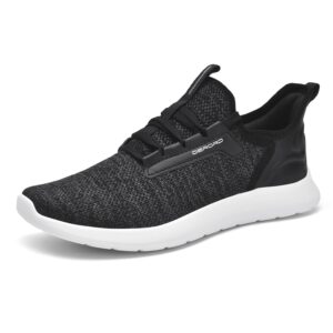 derord women’s walking running shoes slip on lightweight casual sneakers (black, adult, women, numeric_8, numeric, us_footwear_size_system, medium)