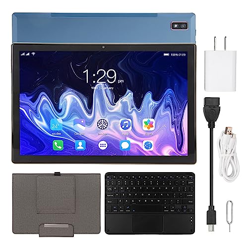 SHYEKYO WiFi Tablet, 5G WiFi Digital Tablet 8GB RAM 256GB ROM Dual Speakers FDH Screen for Studying for Video (US Plug)