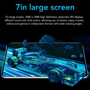 GOWENIC Blue 7in Tablet 1960x1080 IPS 4GB 32GB MT6592 8 Cores CPU Android 10 Dual Camera 6000mAh Battery Tablet PC (US Plug)