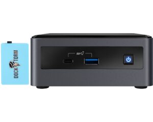 intel nuc10i5fnh 10th gen home & business mini desktop i5-10210u 4-core, 16gb ram, 512gb pcie ssd, uhd, wifi, bluetooth, hdmi, usb 3.2, sd card, black, win 11 pro with hub