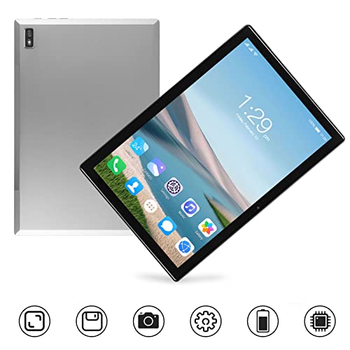 FOLOSAFENAR HD Tablet, Ebook 8GB RAM 256GB ROM Dual Speakers 10.1 Inch Tablet PC Octa Core CPU Learning Work for Android 12.0 (US Plug)