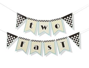 two fast birthday decorations - two fast banner racing car birthday party supplies 2nd birthday banner