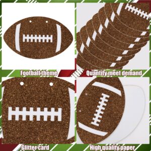 5 Count Football Party Banner Football Paper Garland Sports Theme Hanging Decorations Glitter Football Banner for Superbowl Game Day Boys Birthday Baby Shower Party Supplies