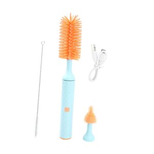 toyvian 1 set electric bottle brush milk bottle cleaning brush flexible cleaning brush silicone brush bottle cleaner cleaning lip gloss kit sponge baby makeup