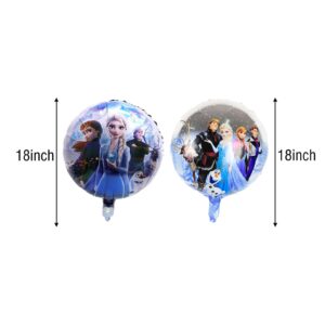 Frozen 3rd Birthday Balloons Bouquet Decorations Frozen Foil Balloons for Kids 3rd Birthday Baby Shower Frozen Themed Party Decorations (4th Birthday)