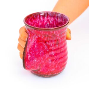 18oz Ceramic Hand Warmer Mug, Novelty Hand Warmer Coffee Mug, Tea Mug, Keep Your Hands Warm, Comfy Handwarmer, Microwave And Dishwasher Safe (Blue)