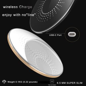 Wireless Charging Pad 30W, Fast Wireless Charger Compatible with Samsung Galaxy S23 S22 S21 S20 FE S10, Wireless Charger Pad Compatible for iPhone 14 13 12 11, Google Pixel 7 Pro 7a 6 Pro 5 4XL